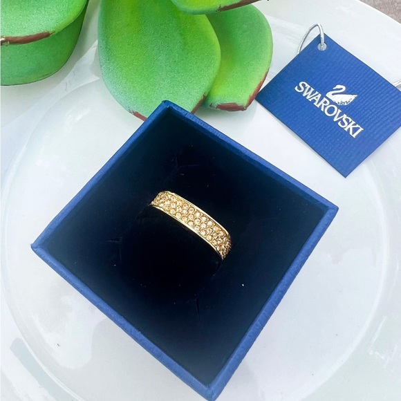Swarovski | Jewelry | Nwt Swarovski Vio Yellow Gold Plated Golden ...